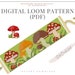 Mushrooms Loom Pattern for Beaded Bracelet, Forest Pattern, DIY Beaded ...