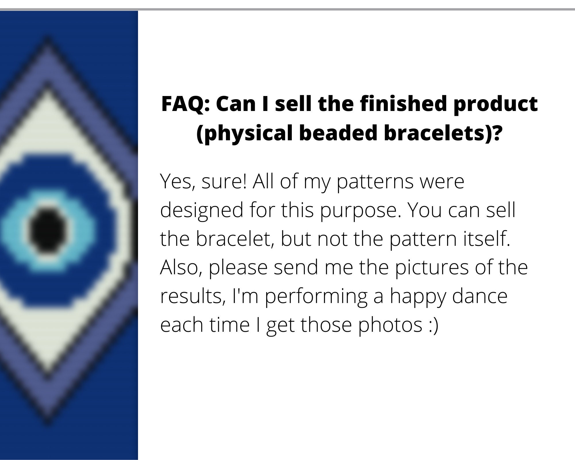 Evil Eye Loom Pattern for Beaded Bracelet, Amulet Pattern, DIY Beaded ...