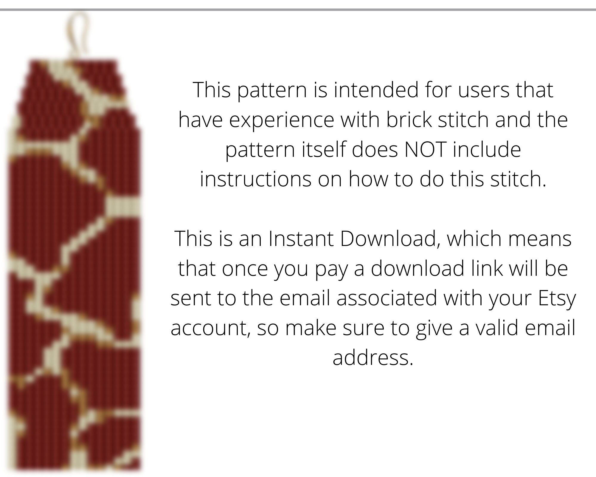 Giraffe Brick Stitch Pattern for Fringe Beaded Earrings - Etsy