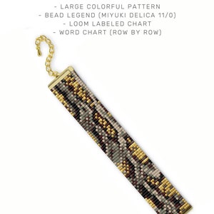 Snake Print Loom Pattern for Beaded Bracelet Animal Pattern | Etsy