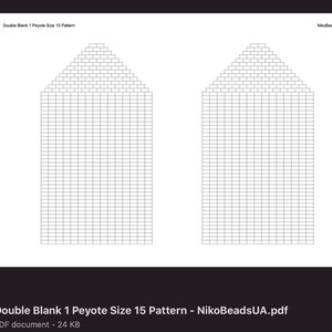 Brick Stitch Blank Pattern for Fringe Beaded Earrings, Beading Pattern ...