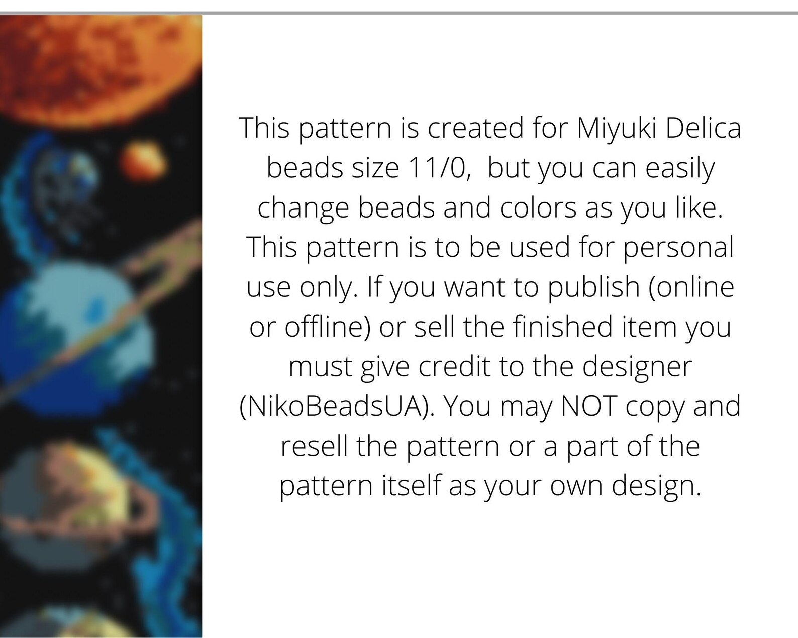 Space Even Peyote and Loom Patterns for Beaded Bracelet, Cosmic Pattern ...