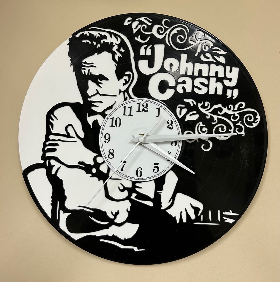 Vinyl Record Album Wall Clock - JOHNNY CASH - Etsy
