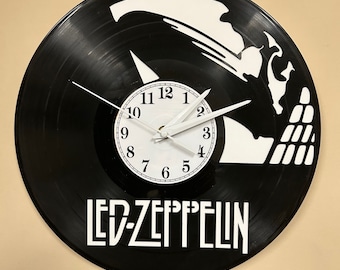 Re-purposed, Recycled Vinyl Record Led Zeppelin Vinyl Clock - Etsy