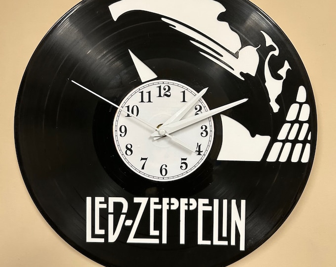 Re-purposed, Recycled Vinyl Record Led Zeppelin Vinyl Clock - Etsy