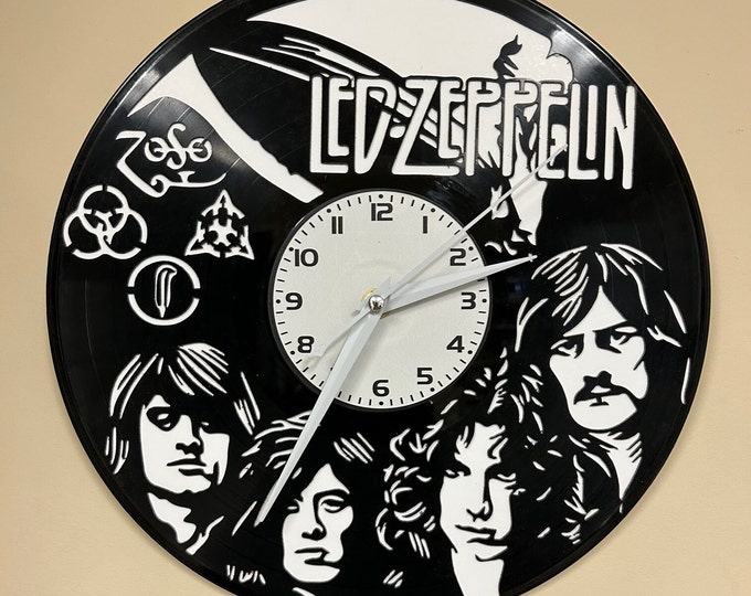 Vinyl Record Laser Cut Wall Clock - LED ZEPPELIN Band - Etsy