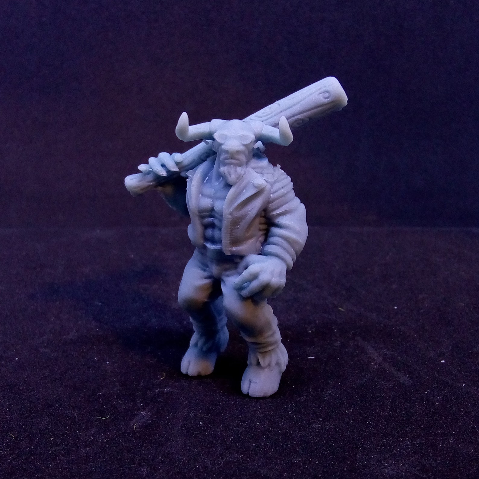 28mm Minotaur With Baseball Bat D&D Dark Forge Shadowrun - Etsy