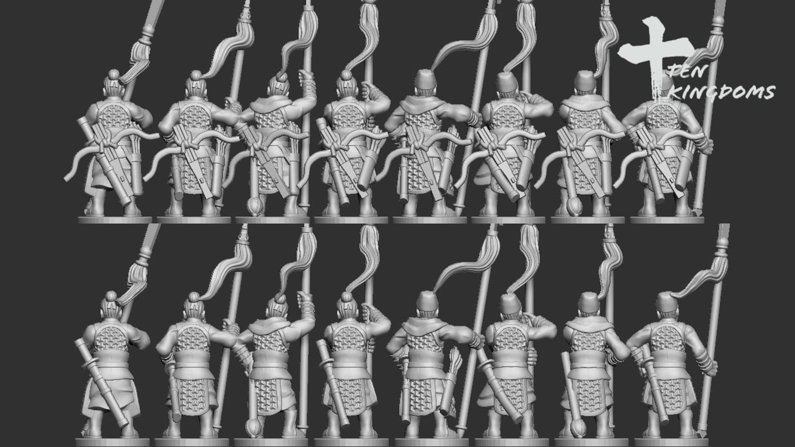 15mm Song Spear Armoured Foot (TGM-7 Resin) Ten Kingdom Miniatures - Etsy