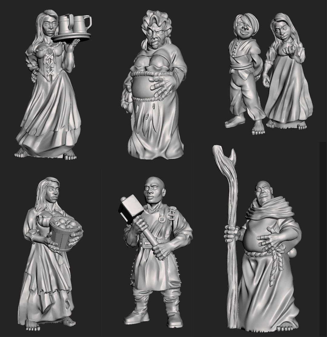 Villagers 28mm 32mm - Etsy