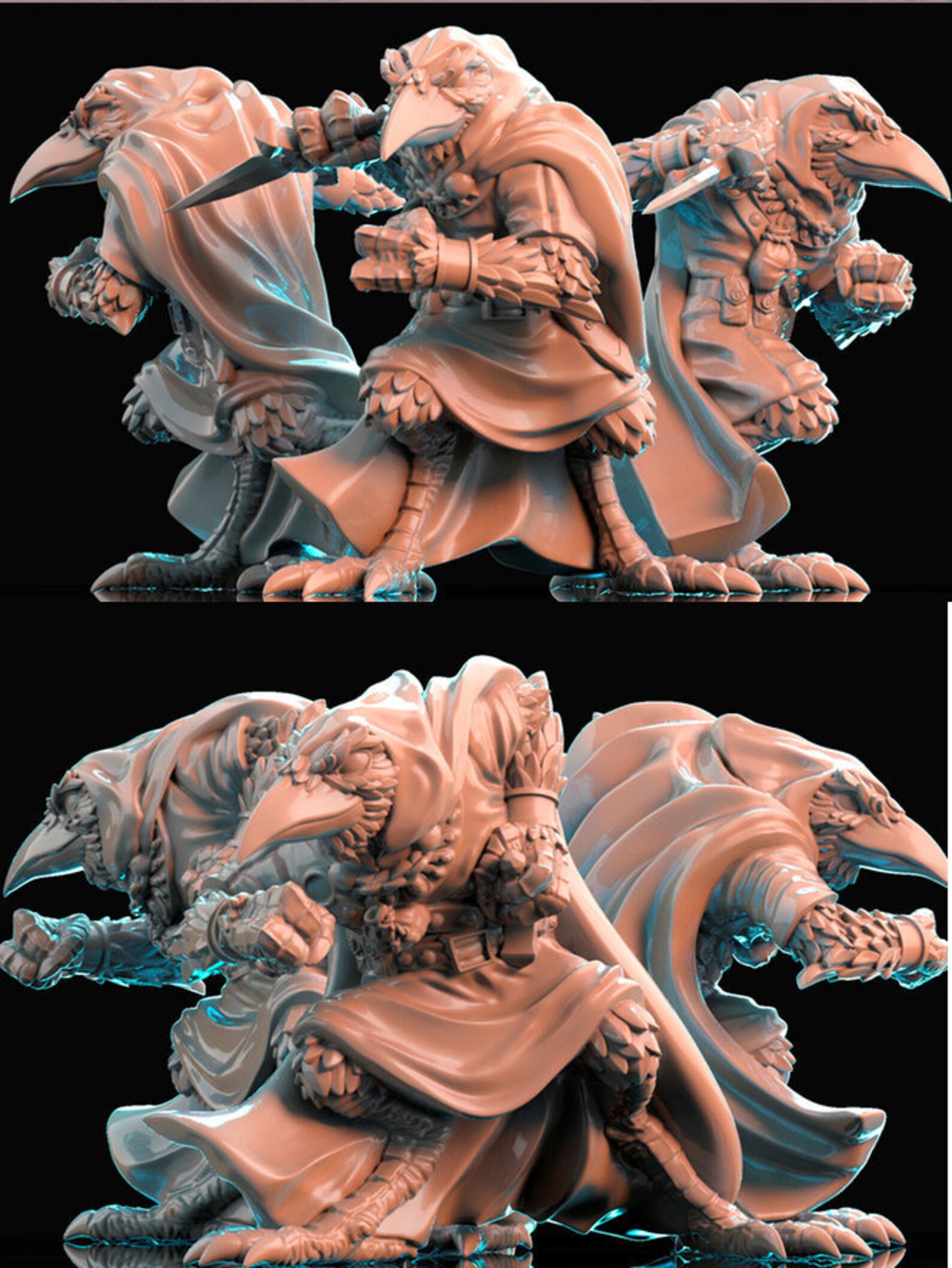 Ravenfolk Kenku D&D Bestiary 28mm 32mm | Etsy