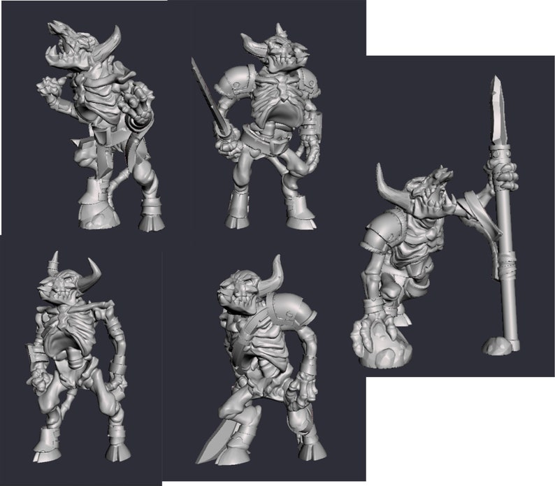 Minotaur Skeleton D&D Bestiary 3 28mm 32mm - Etsy