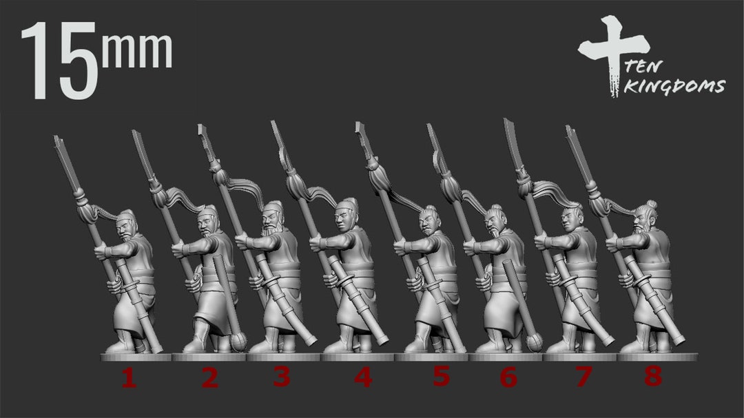 15mm Song Spear Foot (TGM-7 Resin) Ten Kingdom Miniatures - Etsy