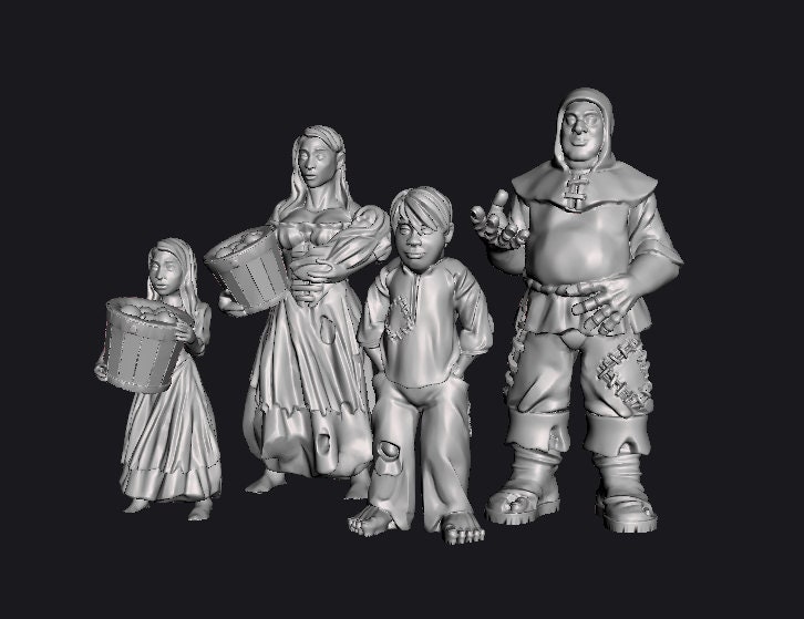 Villagers Pack 15 Figures 28mm 32mm - Etsy
