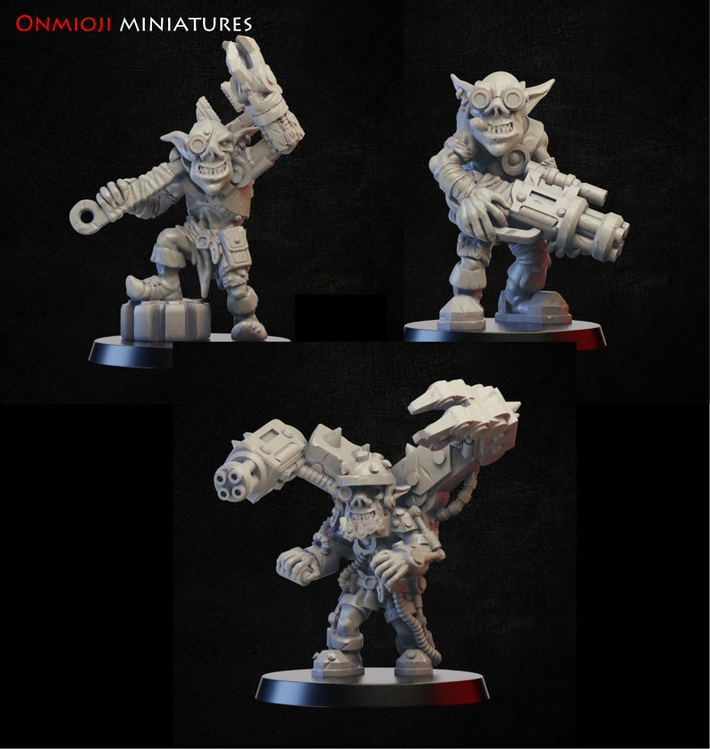 Steampunk Goblin Mechanics D&D Onmioji 28mm 32mm TGM-7 - Etsy