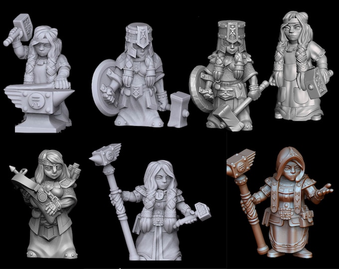 Set of 5x Dwarf Musket Riflemen Soldiers Perfect for D&D, Pathfinder ...
