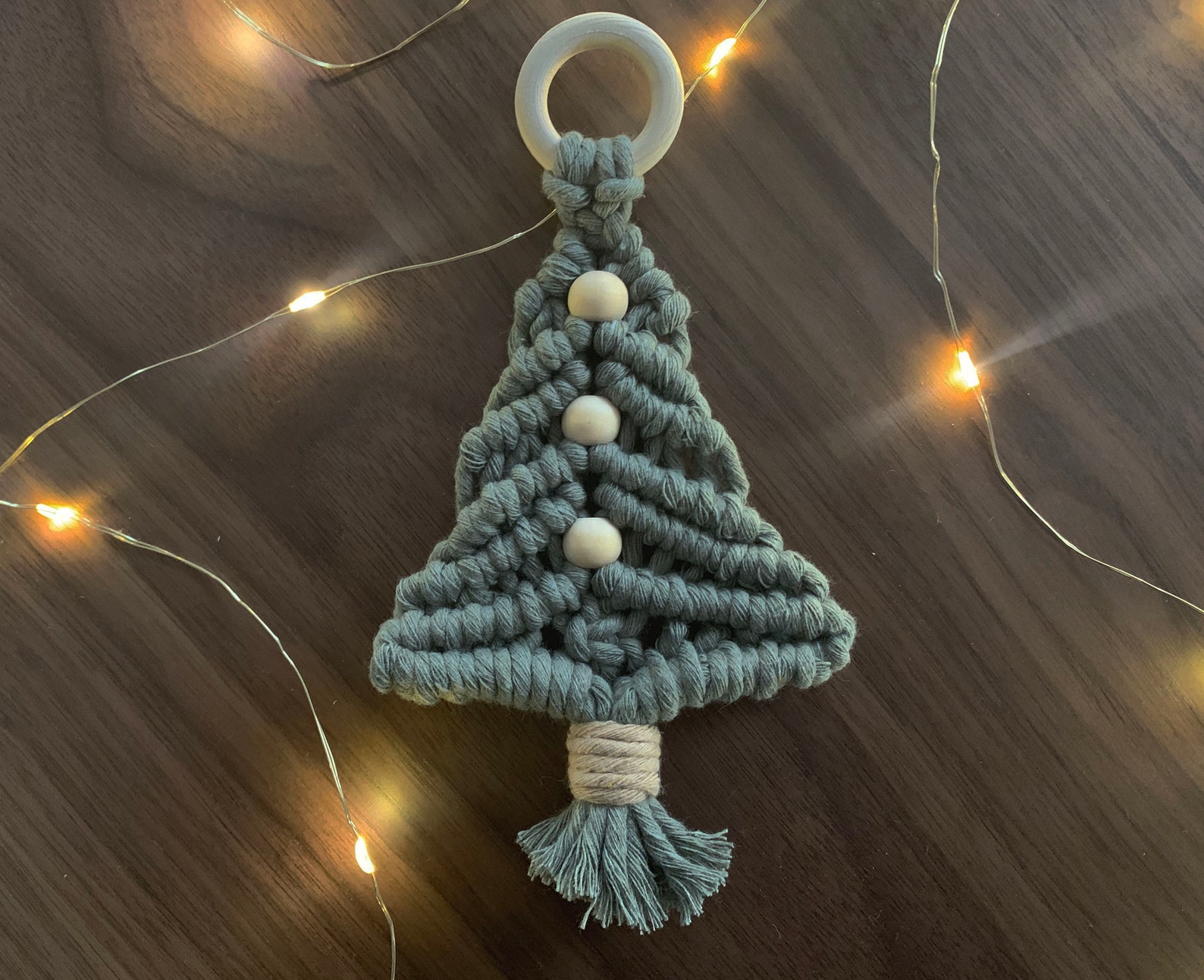 Macrame Tree Ornament Holiday Gift Macrame Christmas - Etsy