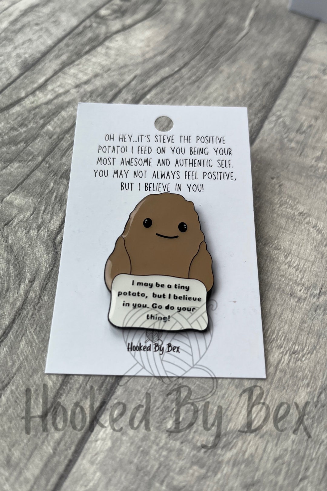 Positive Potato Enamel Pin - the Original| Affirmation, Novelty Gift ...