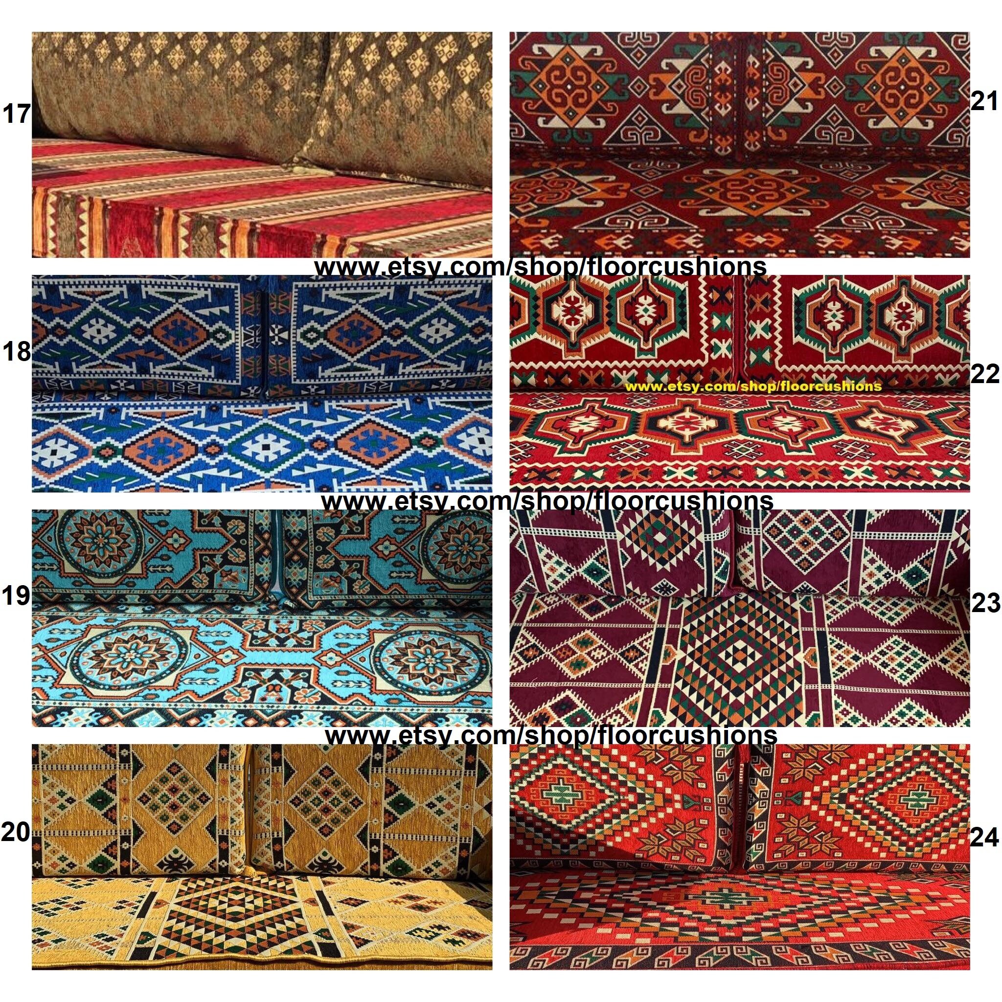 Oriental Arabic Floor Cushions L Shape Seat Livingroom Floor - Etsy