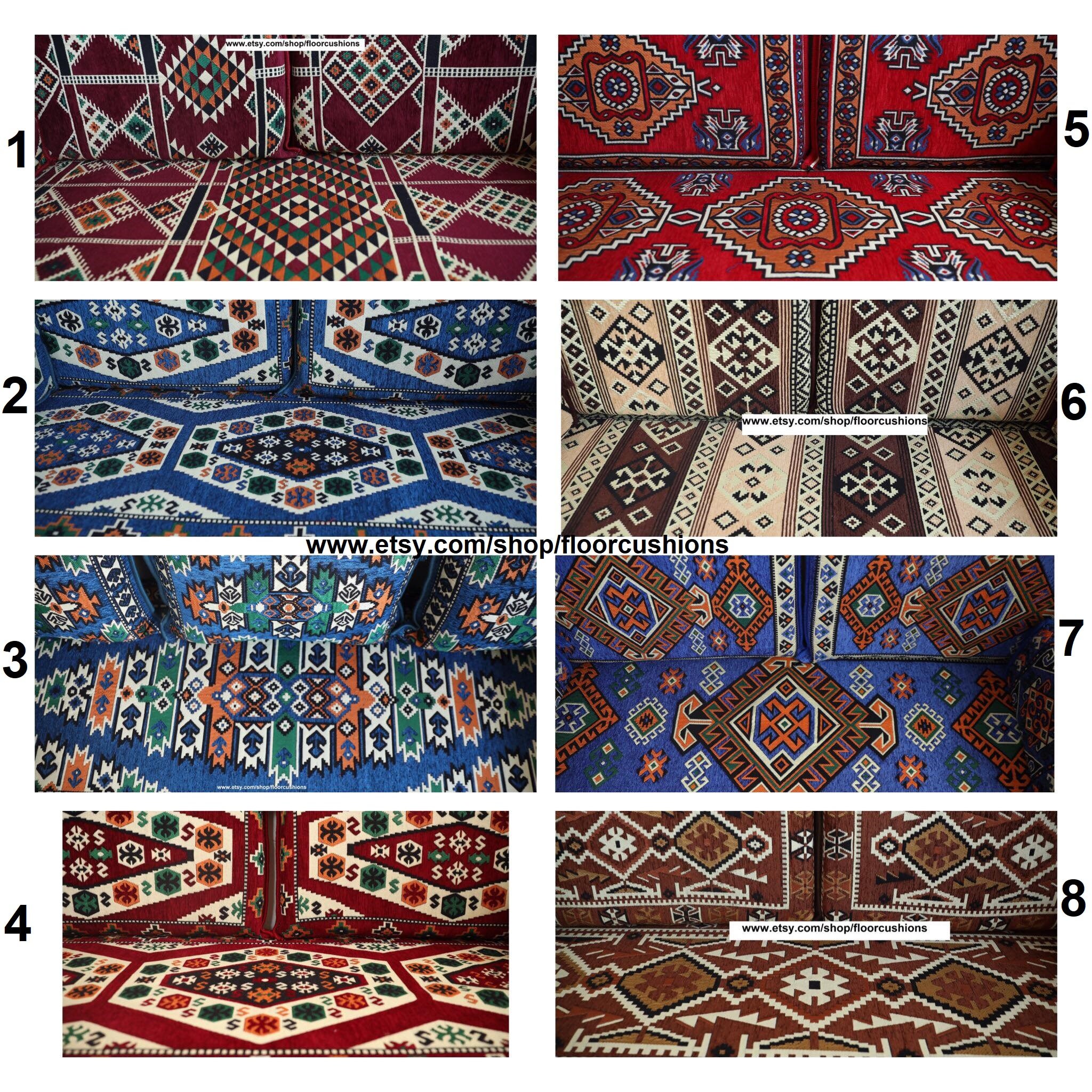 Oriental Arabic Floor Cushions L Shape Seat Livingroom Floor - Etsy