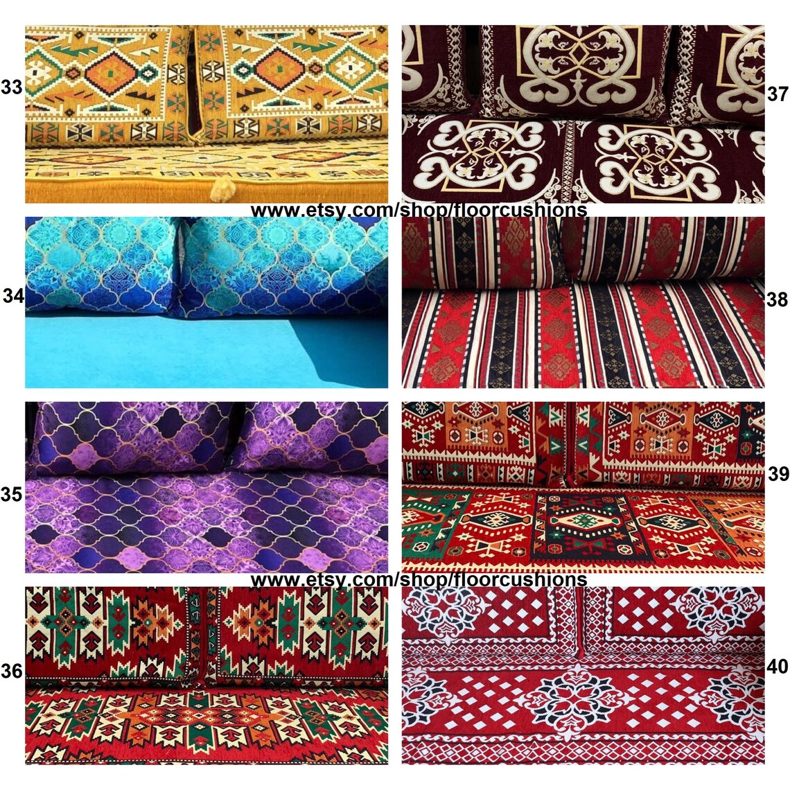 Oriental Arabic Floor Cushions L Shape Seat Livingroom Floor - Etsy