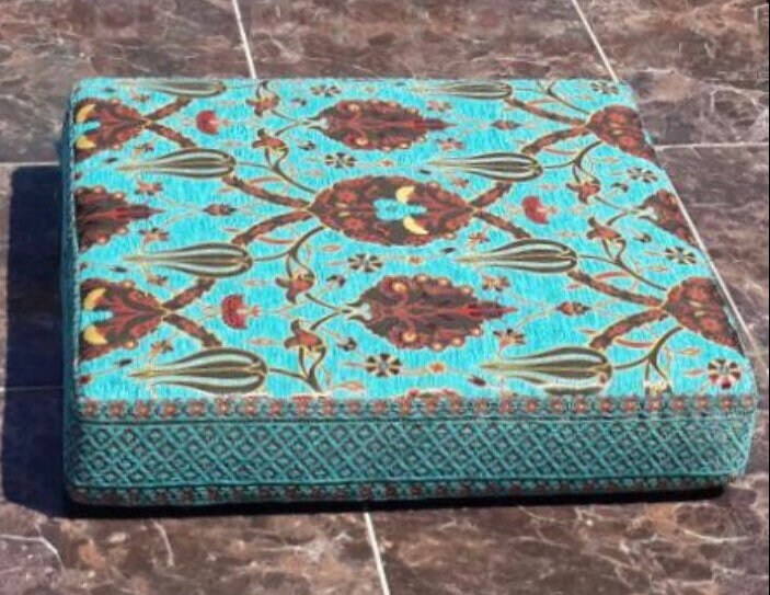 Blue Floor Seat Pouffe and Consoles Home Decoration Couch | Etsy