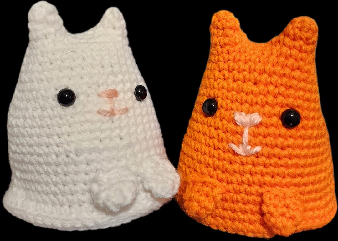 Crocheted Dumpling Kitty Amigurumi - Etsy