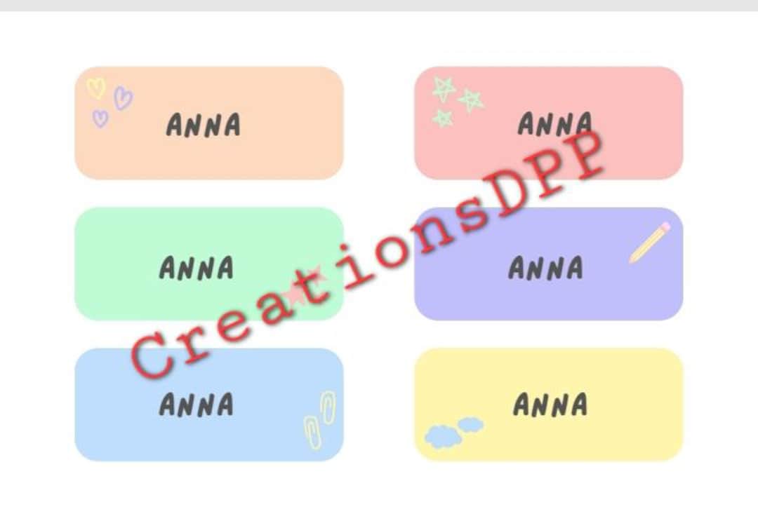 Simple Printable Name Labels for the Name Anna - Etsy