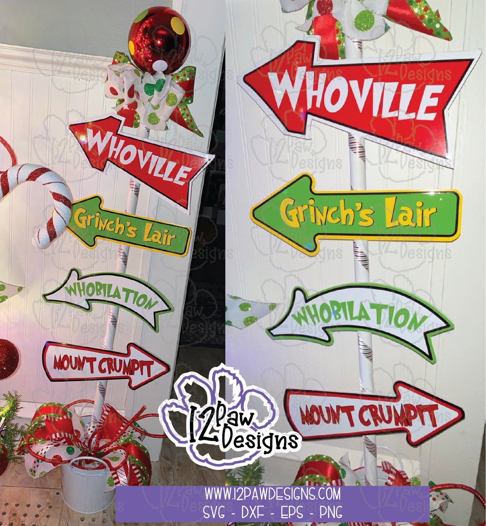 Grinch Christmas - Sign Post and Signs - Etsy