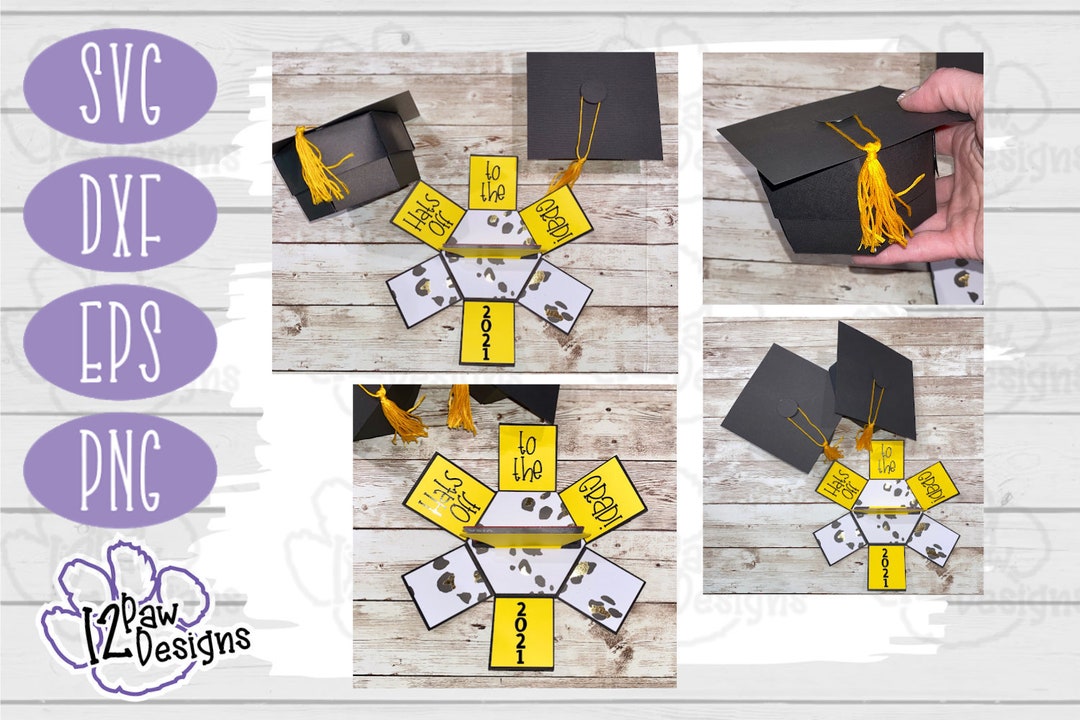Graduation Explosion Card SVG - Explosion Card Cut File - Graduation ...