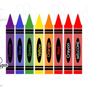 Crayon - Laser Ready, Crayon Sign, Jumbo Crayon, Cricut Silhouette ...