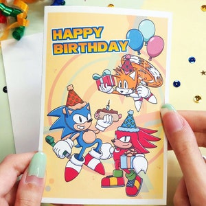 Sonic Birthday 4x6 Inch Greeting Cards With White Envelopes ...