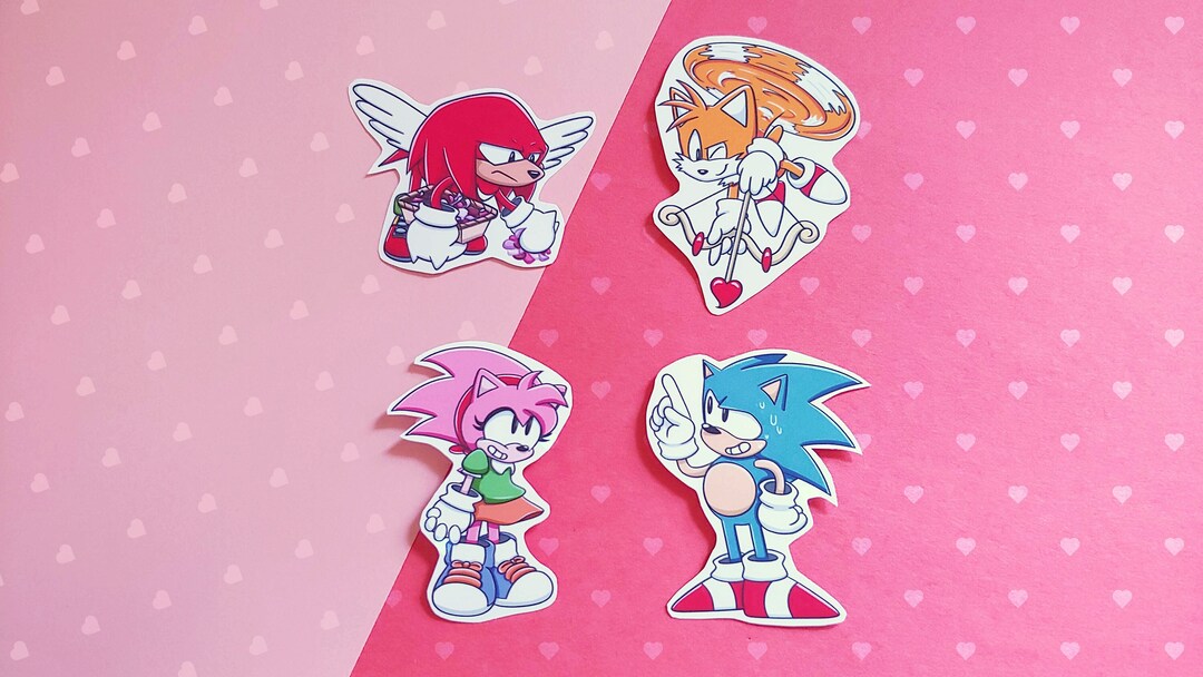 Sonic Valentine's Day Stickers Made With Waterproof Matte Vinyl | Sonic ...