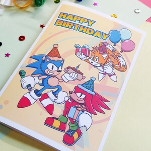 Sonic Birthday 4x6 Inch Greeting Cards With White Envelopes ...