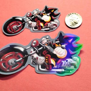 Shadow the Hedgehog Stickers | (holographic or Glossy) Waterproof - Etsy