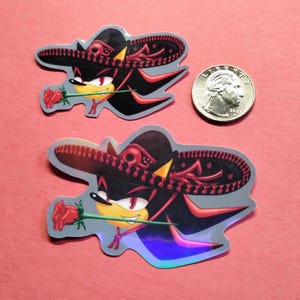 Shadow the Hedgehog Stickers | (holographic or Glossy) Waterproof - Etsy
