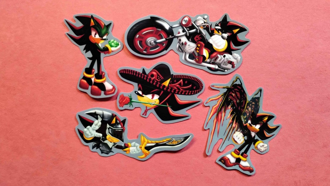 Shadow the Hedgehog Stickers | (holographic or Glossy) Waterproof - Etsy
