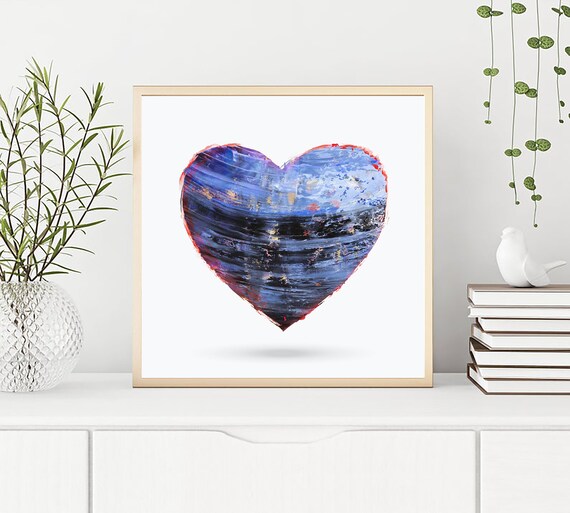 DIGITAL DOWNLOAD Heart brushes Blue Love sign PRINTABLE | Etsy