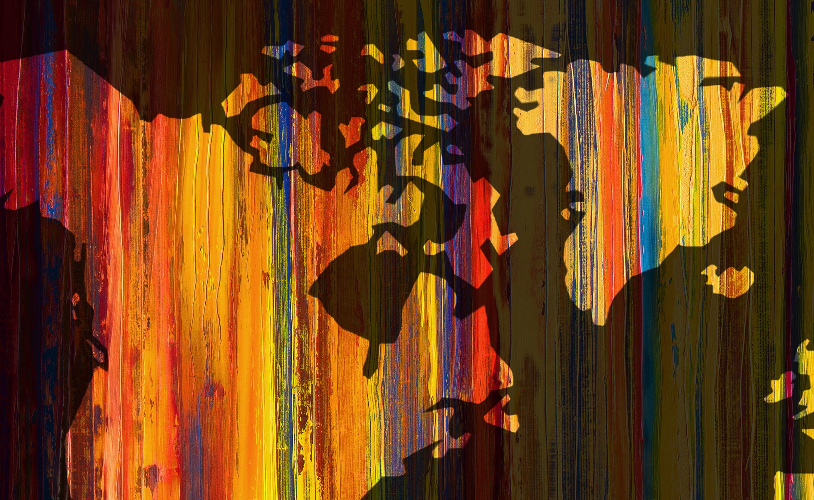 Colorful World Map Art Print: Travel Decor (digital Download) - Etsy