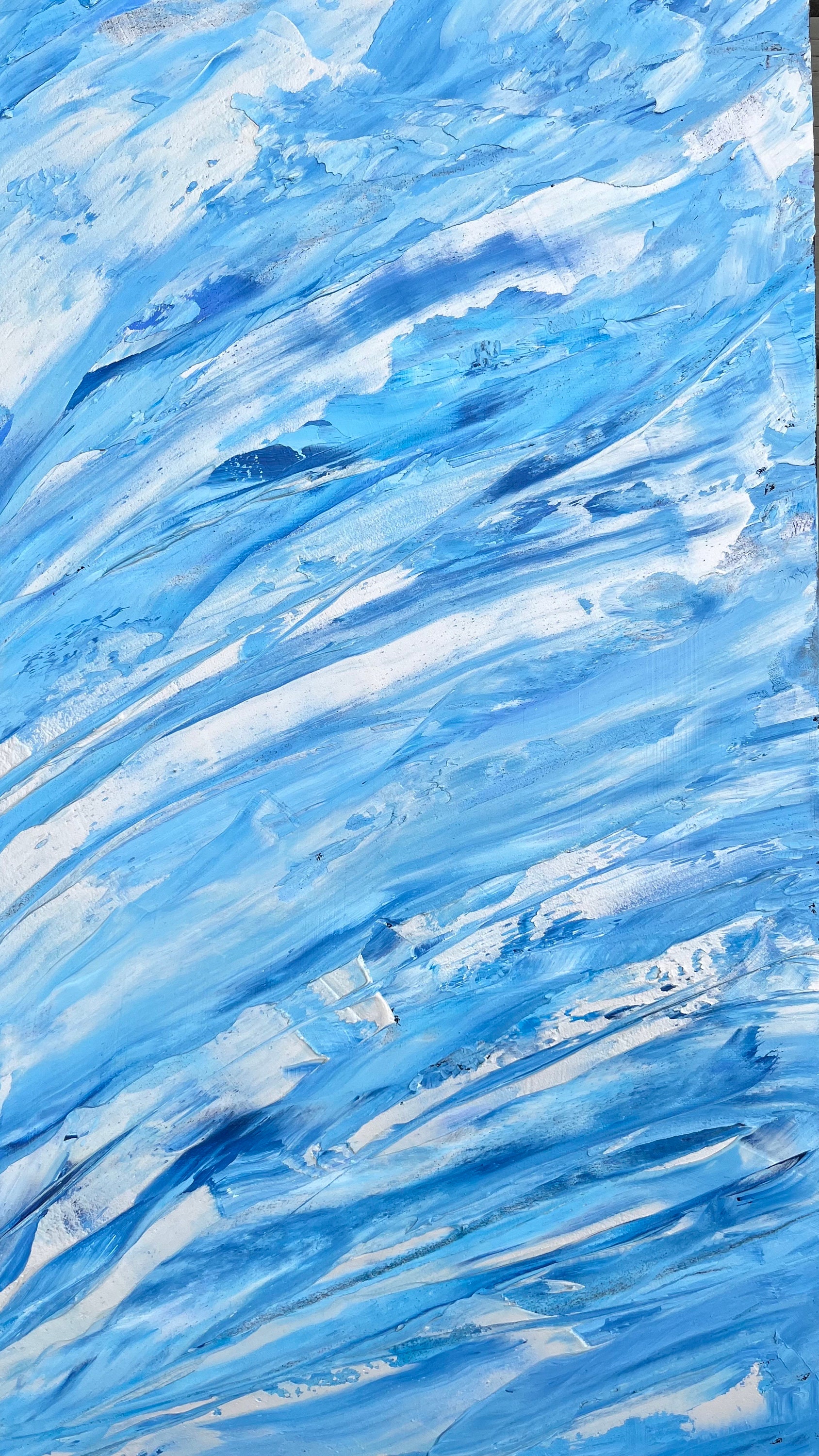 Healing River, Original Oil Painting, Abstract Painting, Modern Decor ...