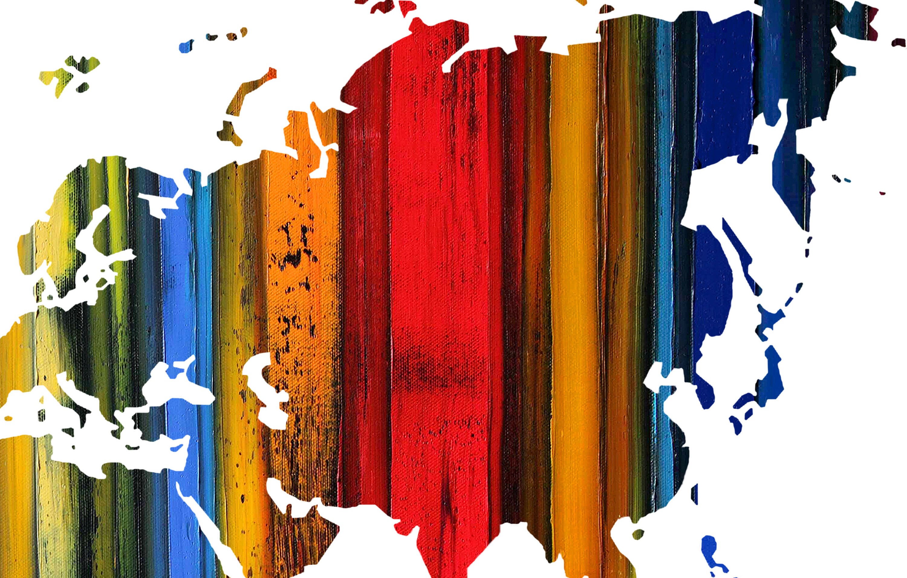 Colorful World Map Art Print: Travel Decor (digital Download) - Etsy