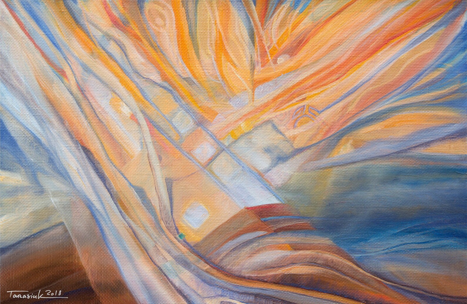 Abstract Print God’s Tabernacle With a Men, Original Painting Prophetic ...