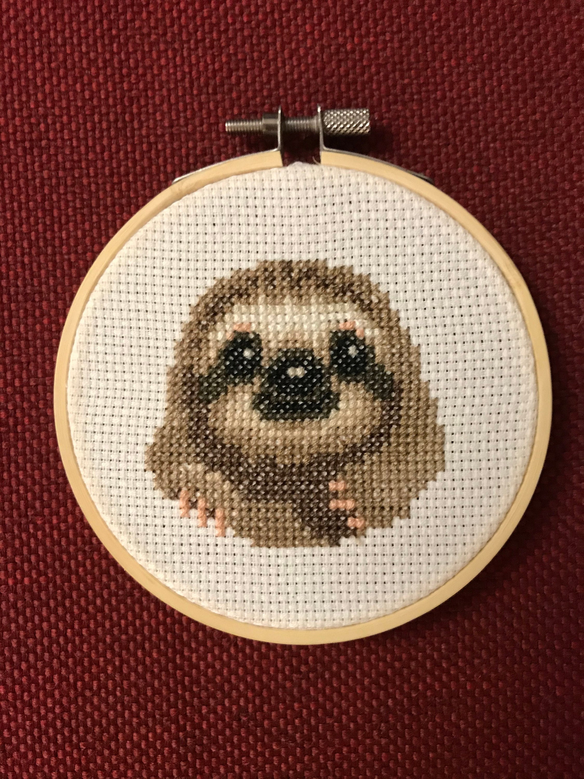 Happy Sloth Cross Stitch - Etsy