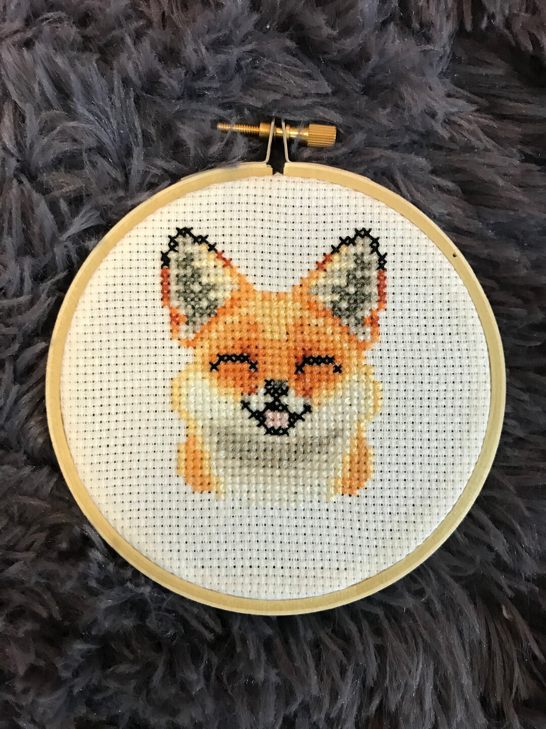 Happy Fox Cross Stitch - Etsy