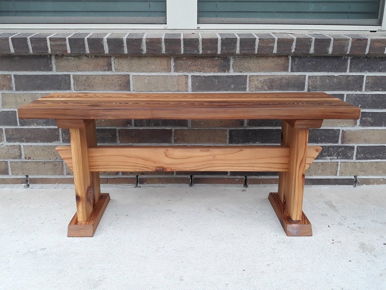 Red Wood Japanese Style Bench - Etsy