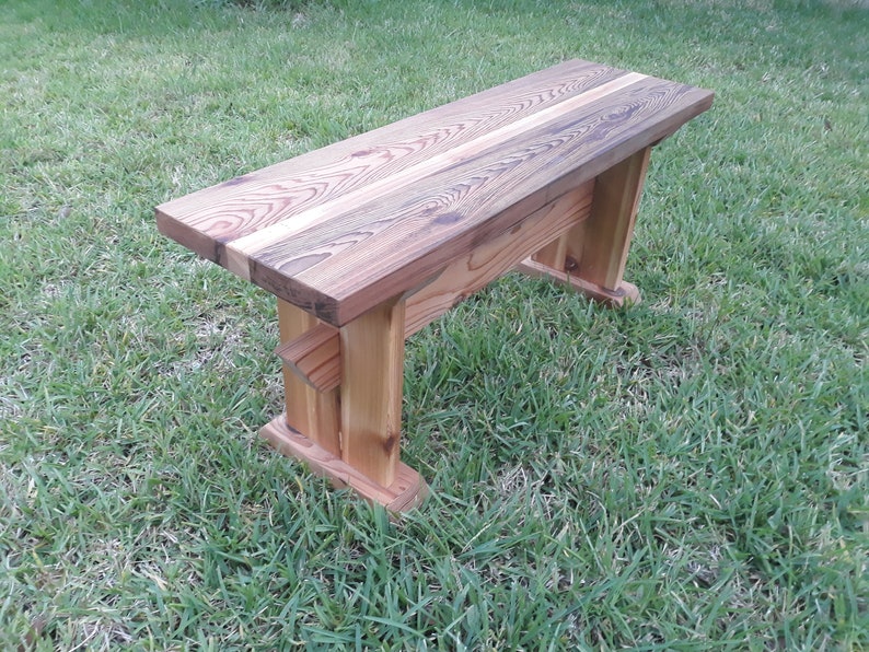 Red Wood Japanese Style Bench - Etsy