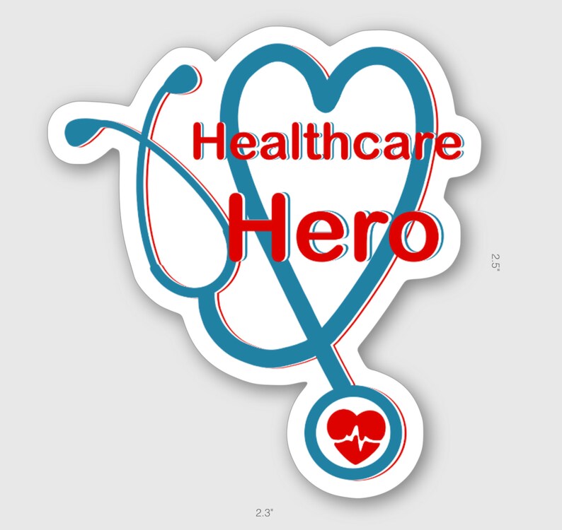 Healthcare Hero Sticker - Etsy