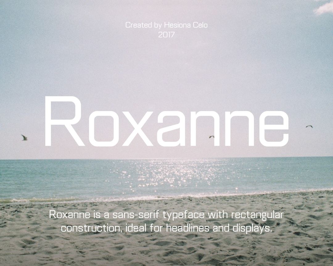 Roxanne Sans-serif Font – Futuristic Typeface (.ttf) - Etsy