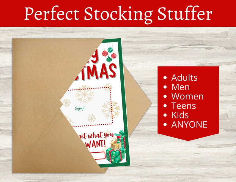 Printable Christmas Gift Card Holder, Teacher Gift Card Holder ...