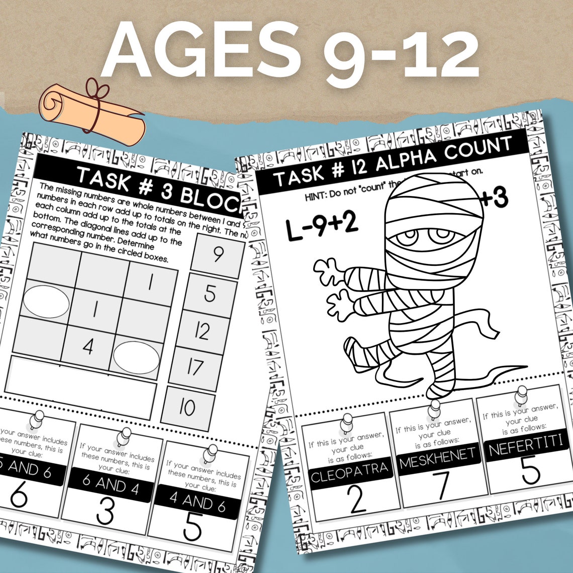 Mummy Tomb Escape Rooms for Kids, Printable Party Game, HALLOWEEN Theme ...