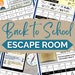 Back to School Kids Escape Room, First Day of School Activity, Teacher ...